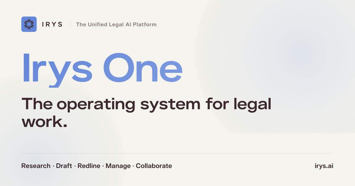 Iqidis Is Now Irys | Irys One. Legal AI Platform